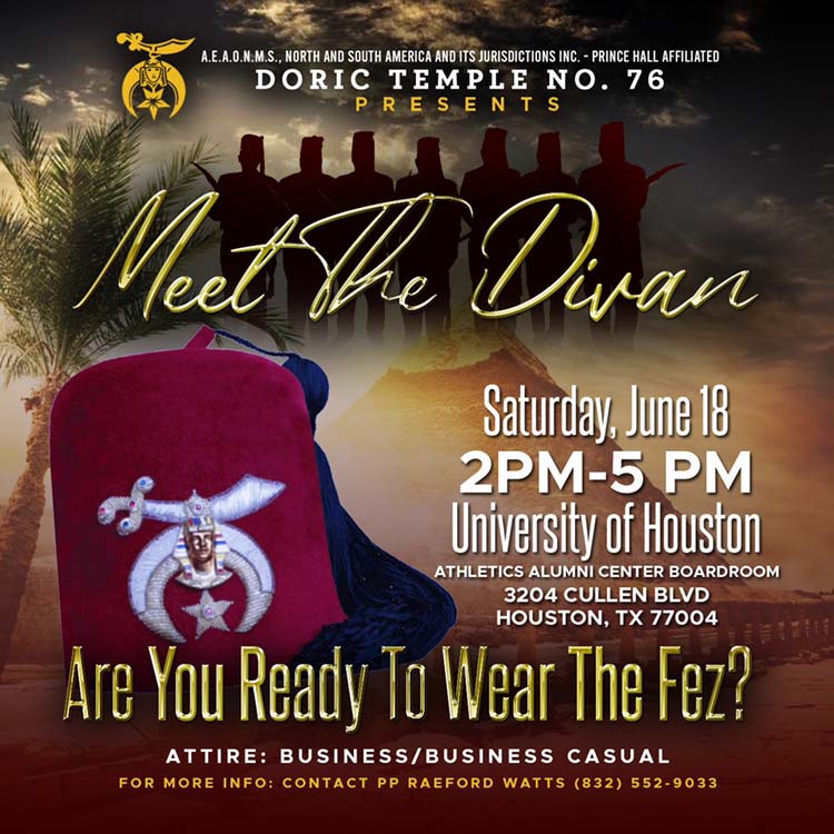 Events – Doric Temple #76, PHA, Houston, TX